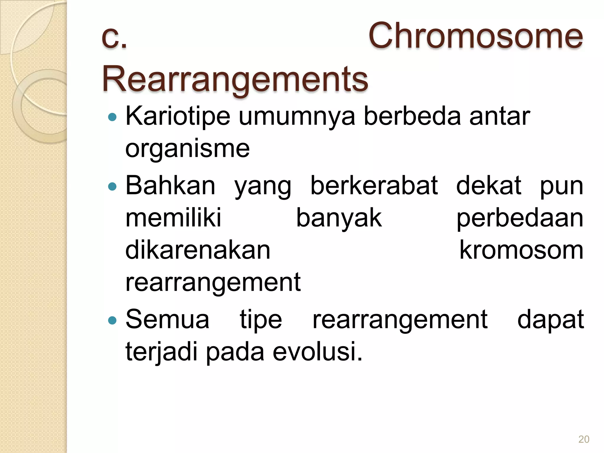 Chromsome, karyotype, and evolution | PPTX