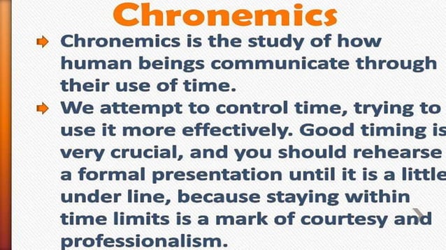 Chronemics | PPTX