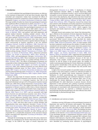 Chronic depression meta analysis cuijpers | PDF