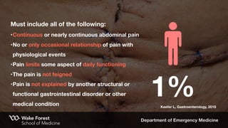 Chronic Abdominal Pain for the ED Provider | PDF