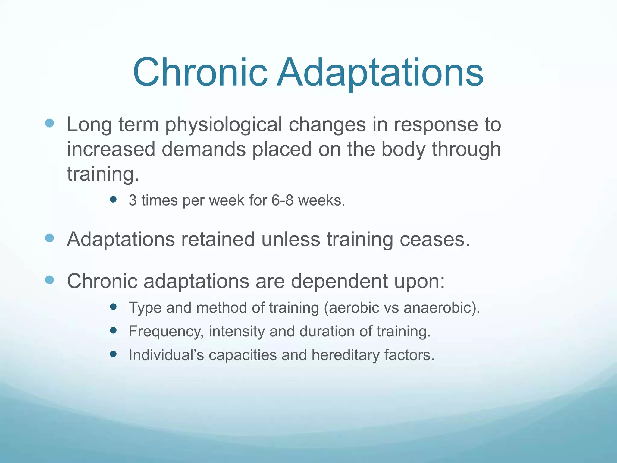 Chronic adaptations | PPTX