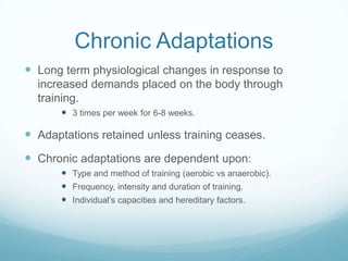 Chronic adaptations | PPTX