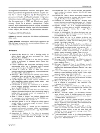 Chronic adaptations to eccentric training | PDF