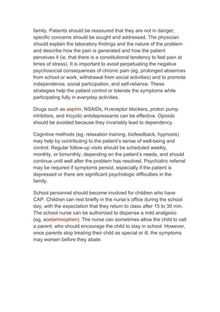 Chronic and recurrent abdominal pain | DOC