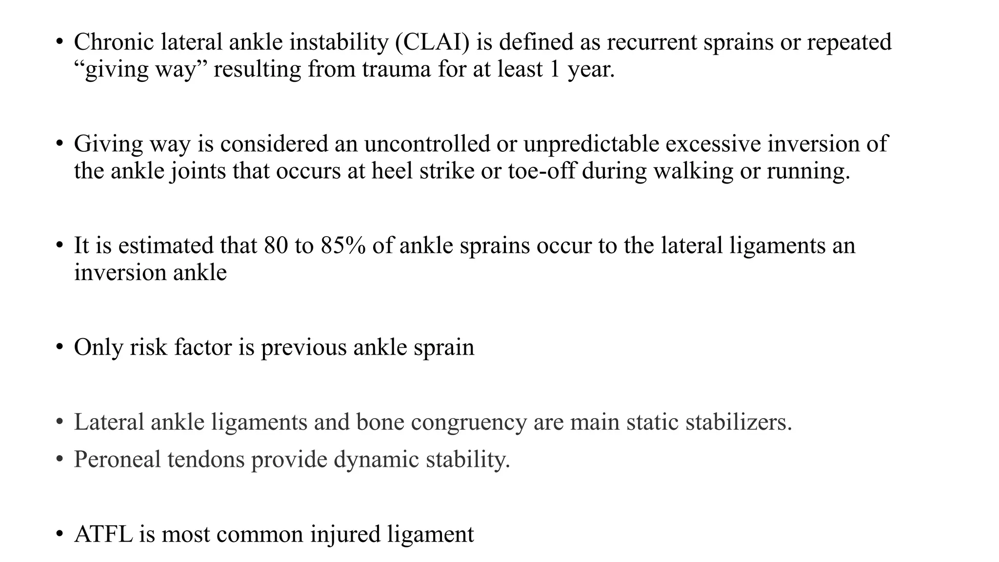 Chronic ankle instability | PPTX