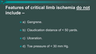 Chronic Arterial Diseases - Chronic Limb Ischemia | PDF