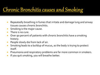 Chronic Bronchitis | PPTX | Lung and Respiratory Health | Diseases and ...