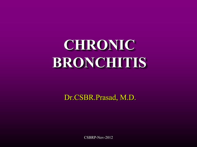 Chronic bronchitis | PDF | Lung and Respiratory Health | Diseases and Conditions