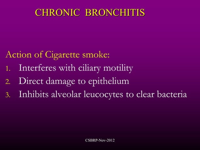 Chronic bronchitis | PPT