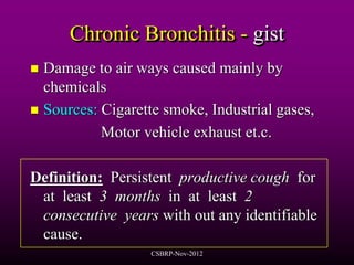 Chronic bronchitis | PPT