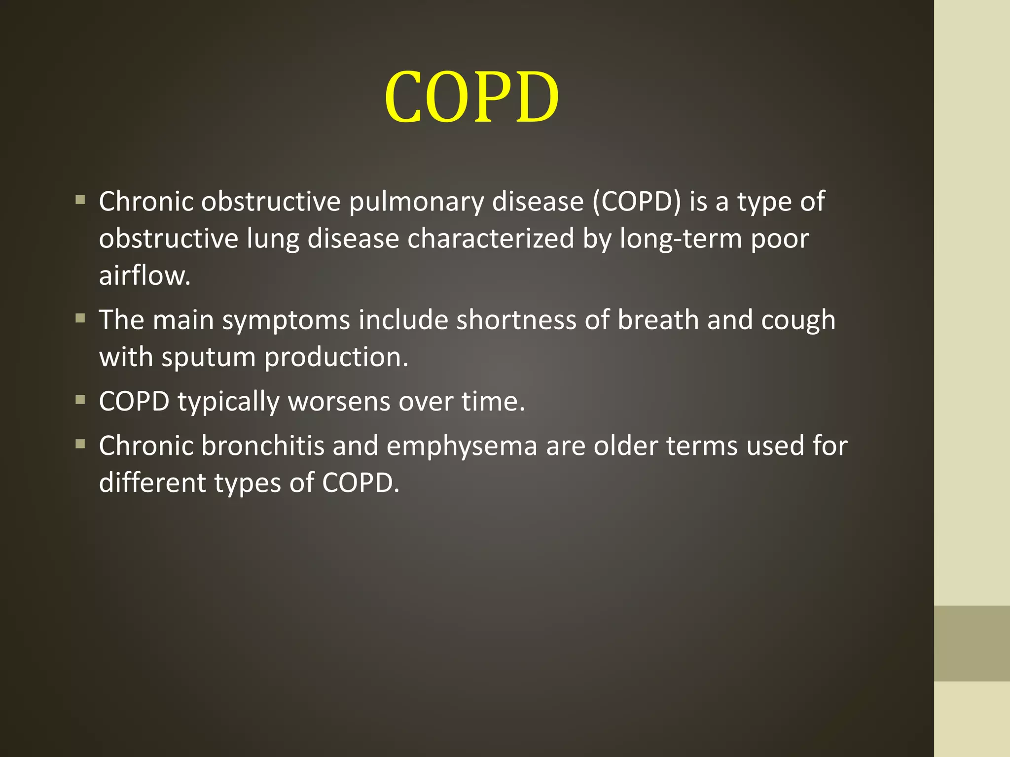 Chronic bronchitis & emphysema | PPTX