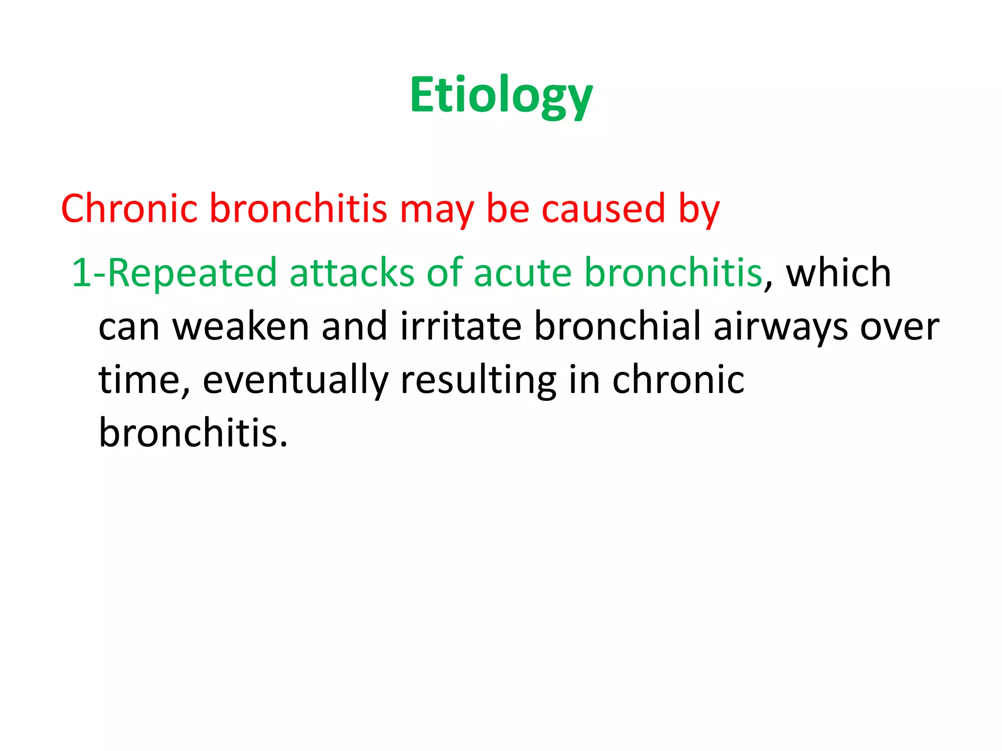 Chronic bronchitis in children | PPT