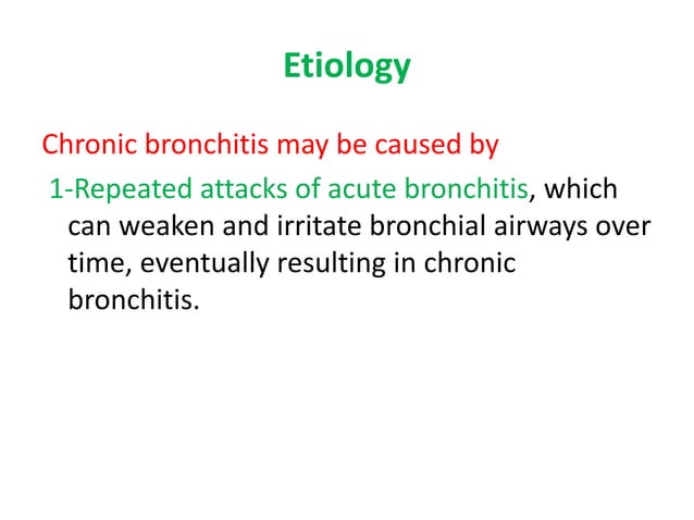 Chronic bronchitis in children | PPT