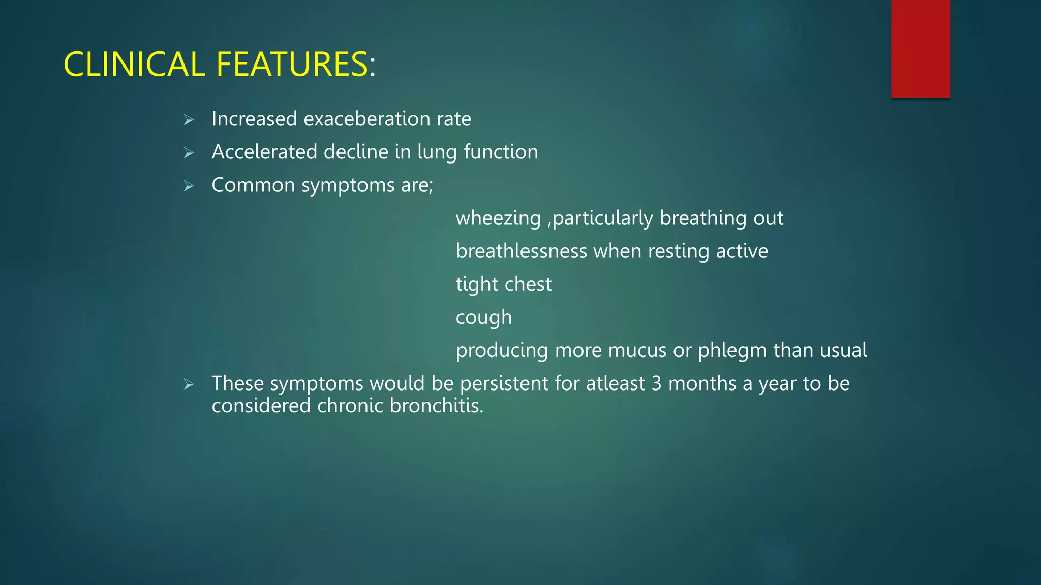 CHRONIC BRONCHITIS | PPTX