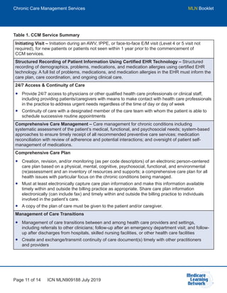 Chronic Care Management Services | PDF