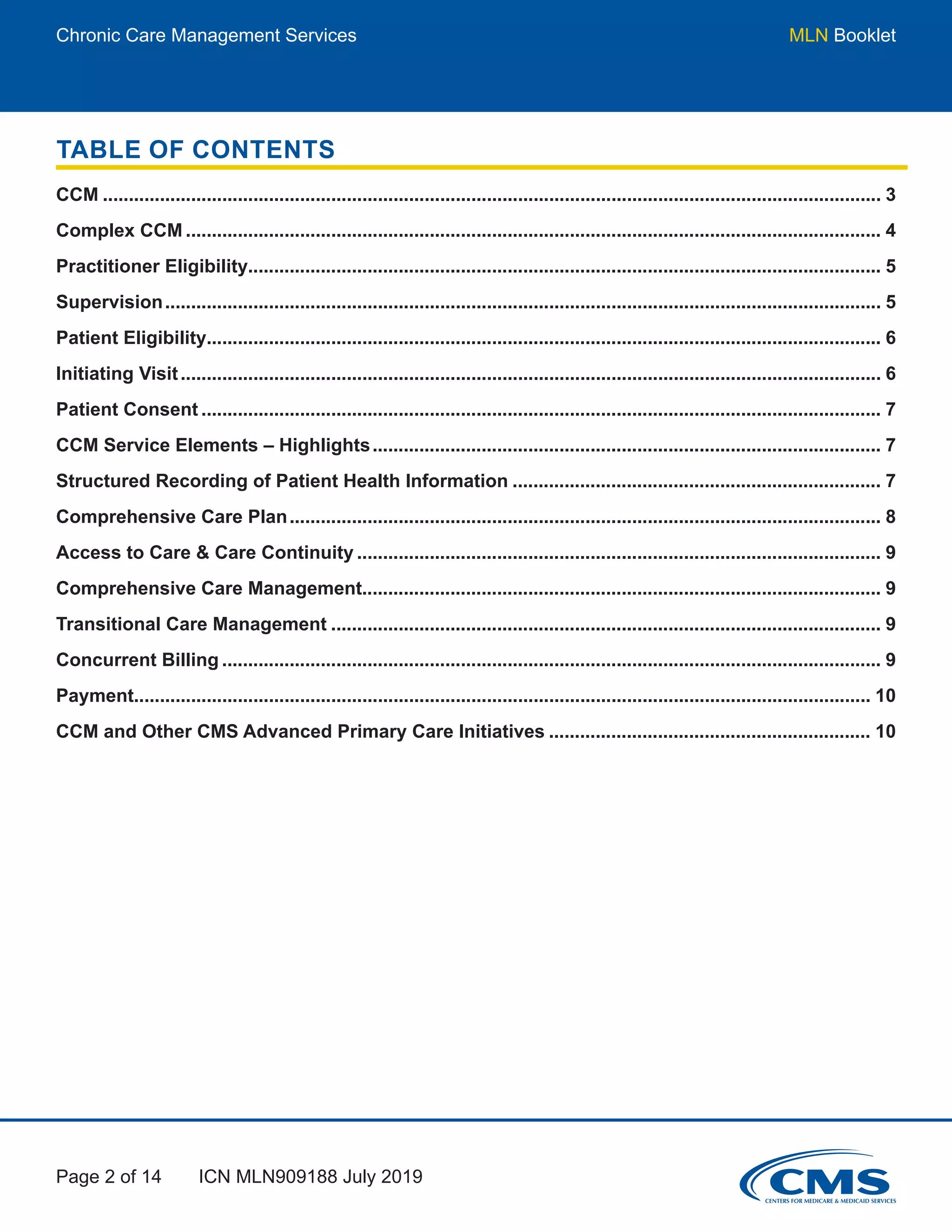Chronic Care Management Services | PDF