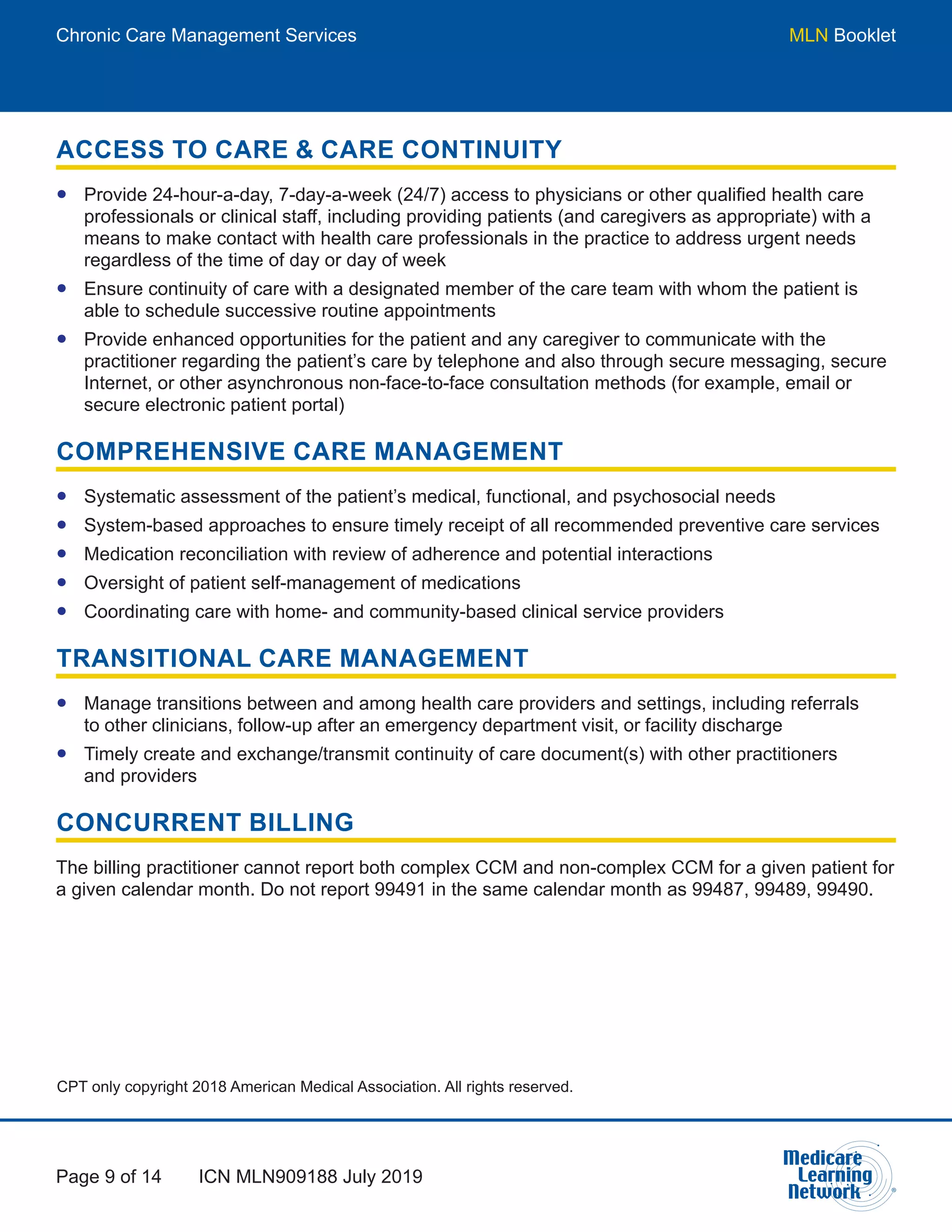 Chronic Care Management Services | PDF