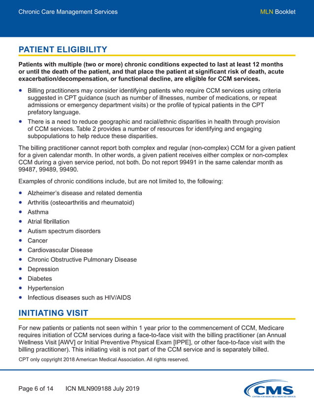 Chronic Care Management Services | PDF