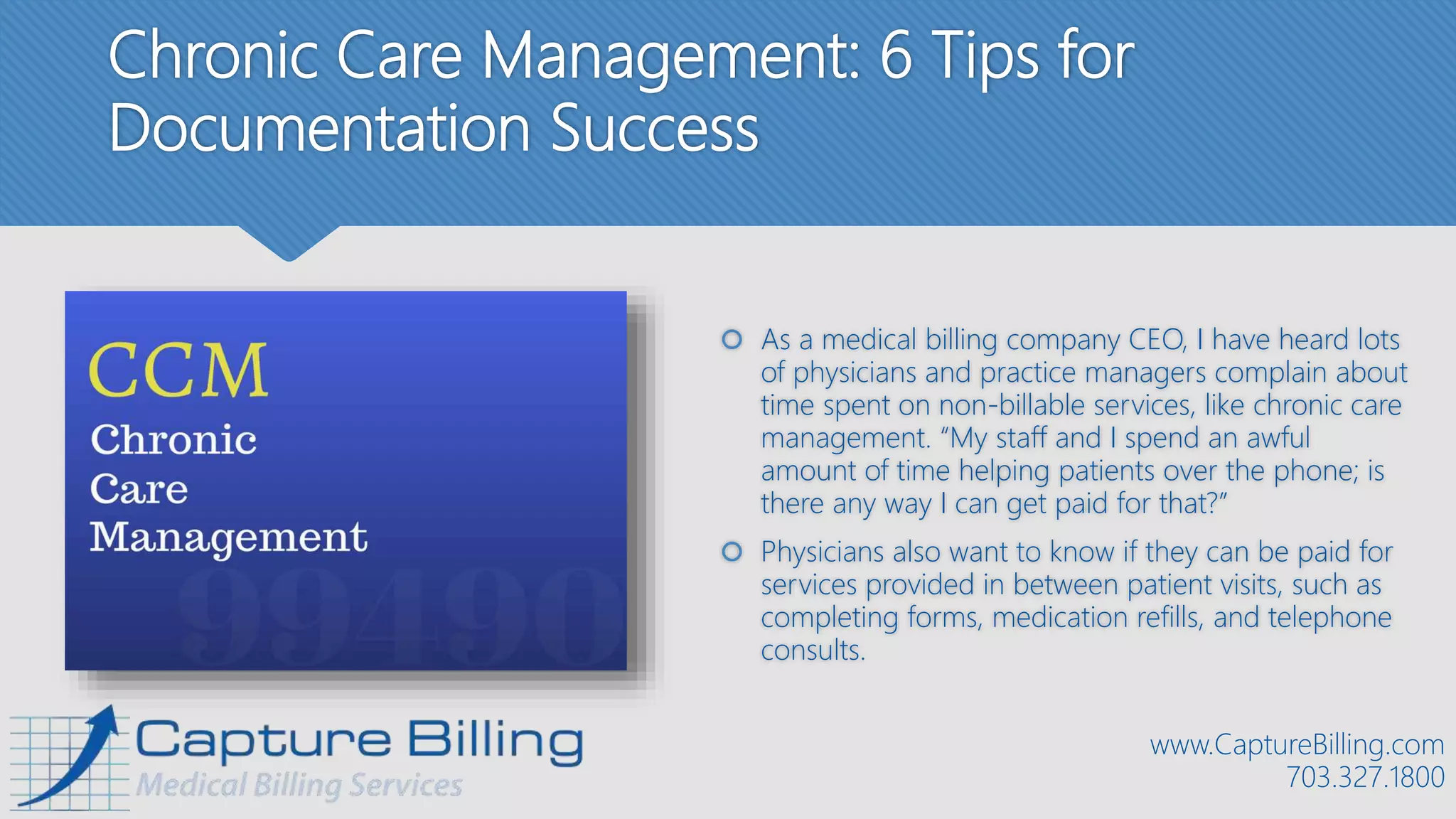 Chronic Care Management: 6 Tips for Documentation Success | PPTX