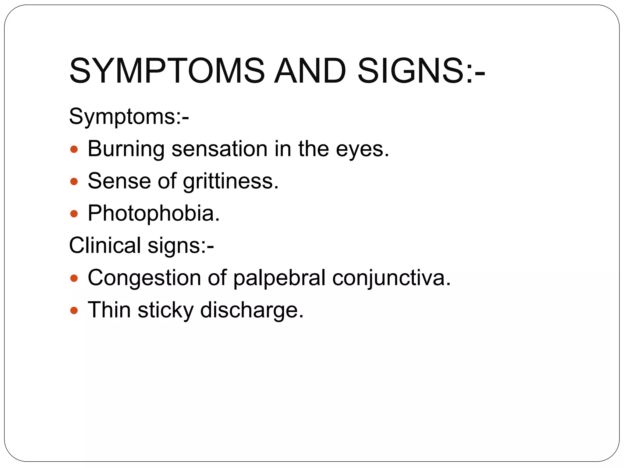 Chronic catarrhal conjunctivitis | PPTX