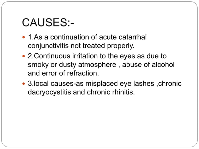 Chronic catarrhal conjunctivitis | PPTX