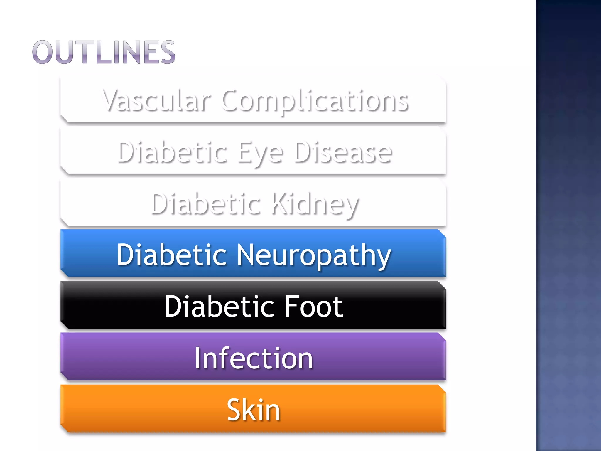 Chronic complications of diabetes mellitus | PPTX