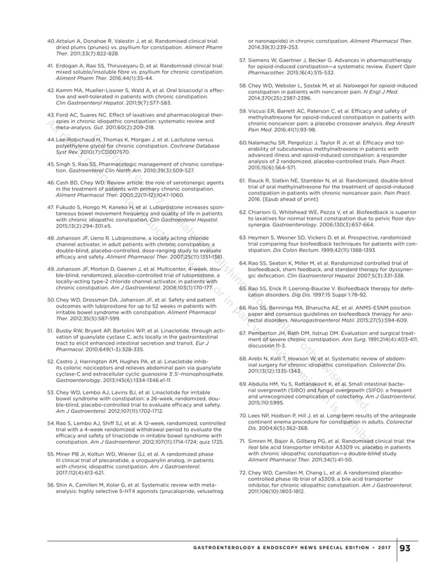 Chronic Constipation: Assessment and Treatment Options (Rao) | PDF