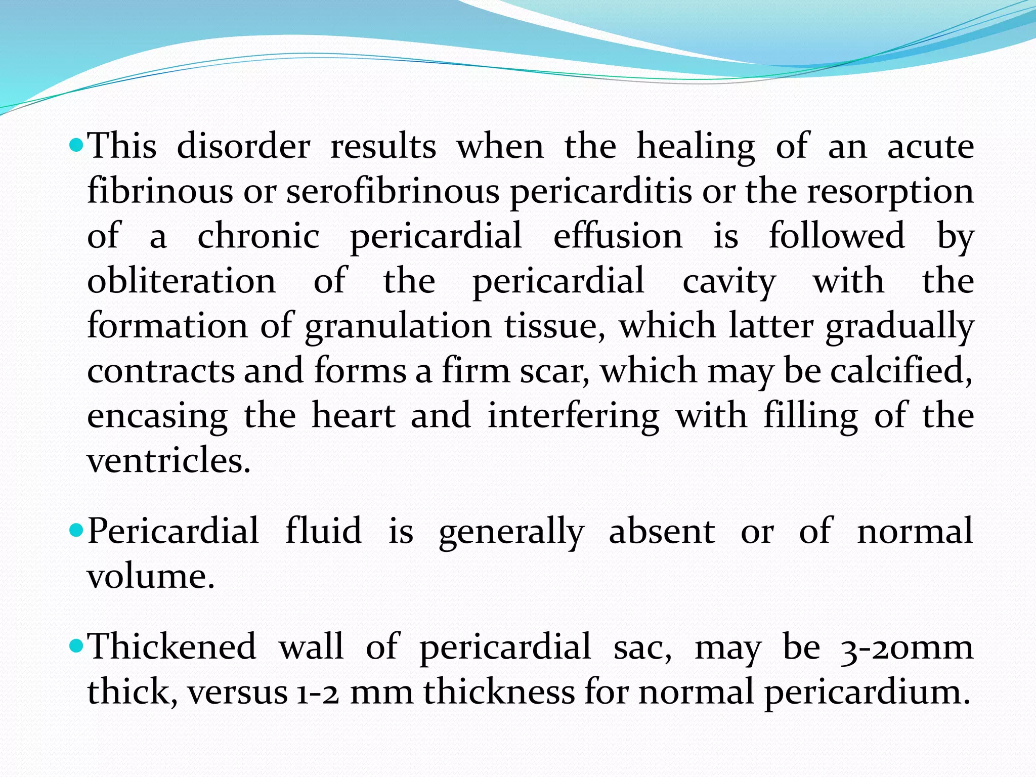 Chronic constrictive pericarditis | PPTX