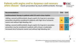 chronic coronary syndrome esc 2019 guidelines | PPTX