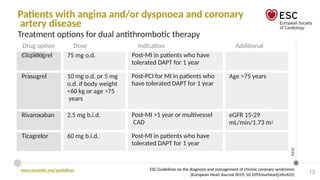 chronic coronary syndrome esc 2019 guidelines | PPTX