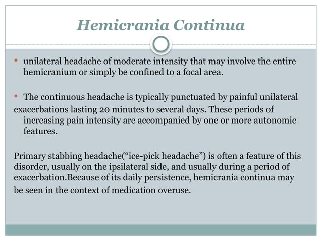 chronic daily headache presentation definition, causes and management | PPT