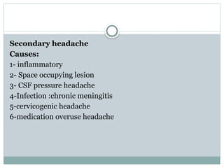chronic daily headache presentation definition, causes and management ...