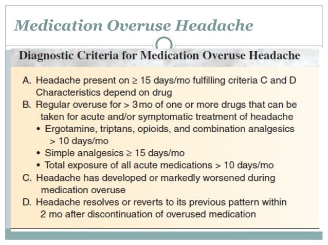 chronic daily headache presentation definition, causes and management | PPT