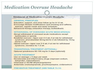 chronic daily headache presentation definition, causes and management ...