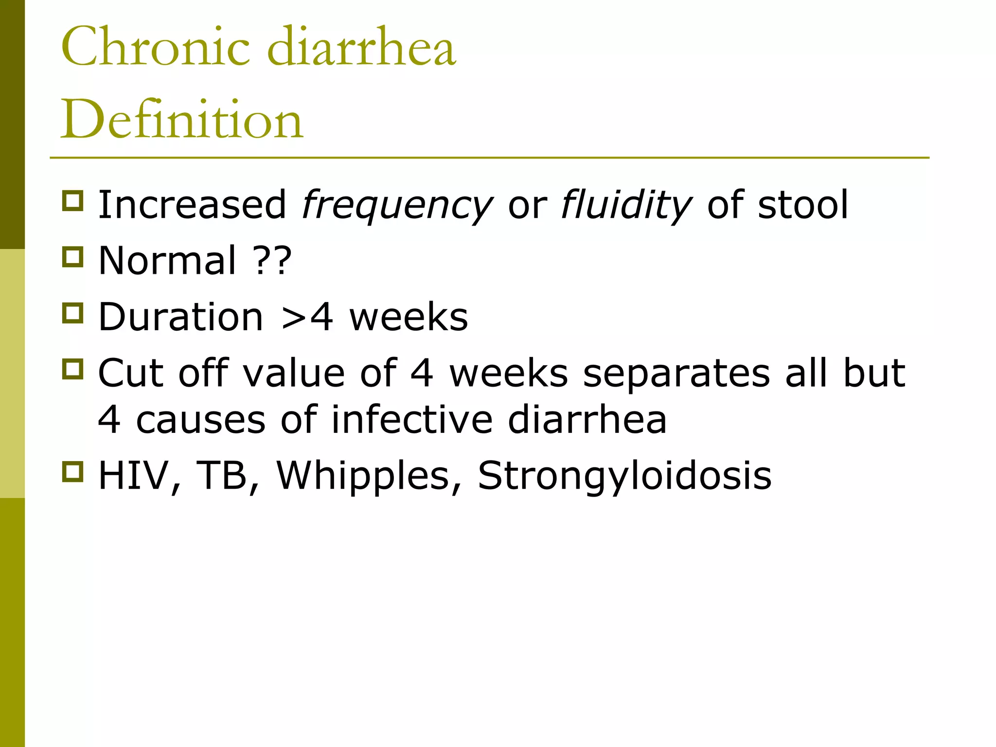 Chronic diarrhea | PPT