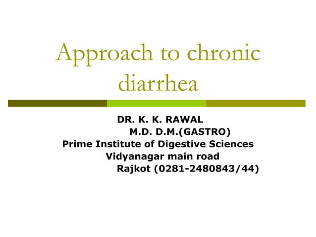 Chronic diarrhea | PPT