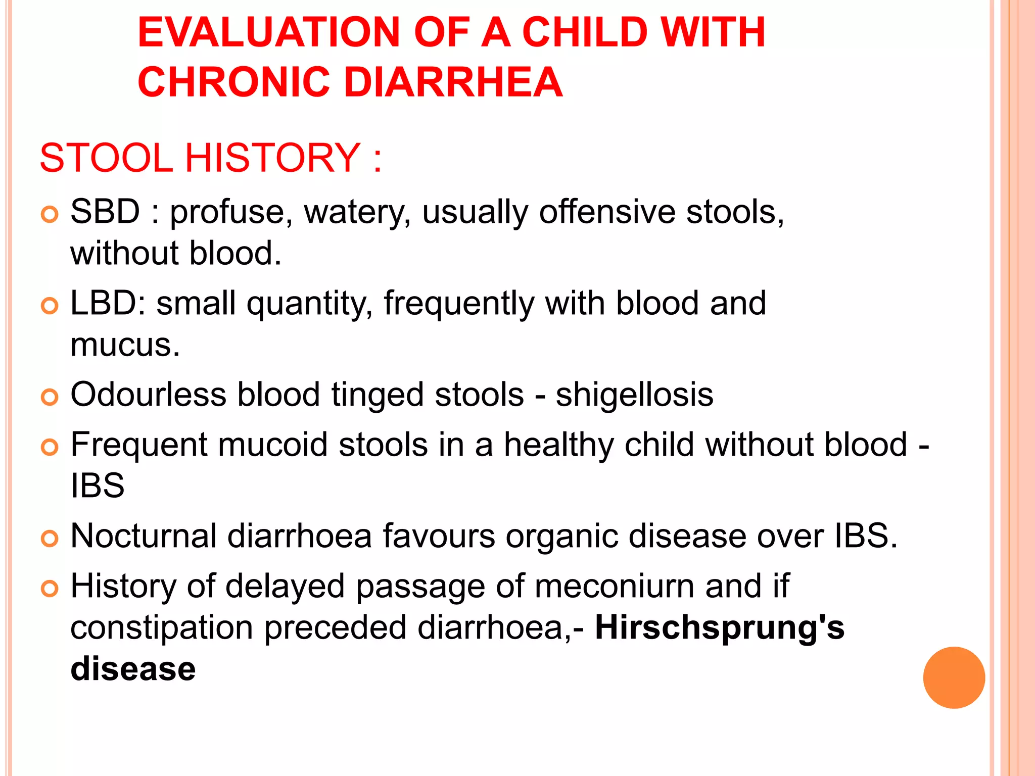 Chronic diarrhea in children | PPTX