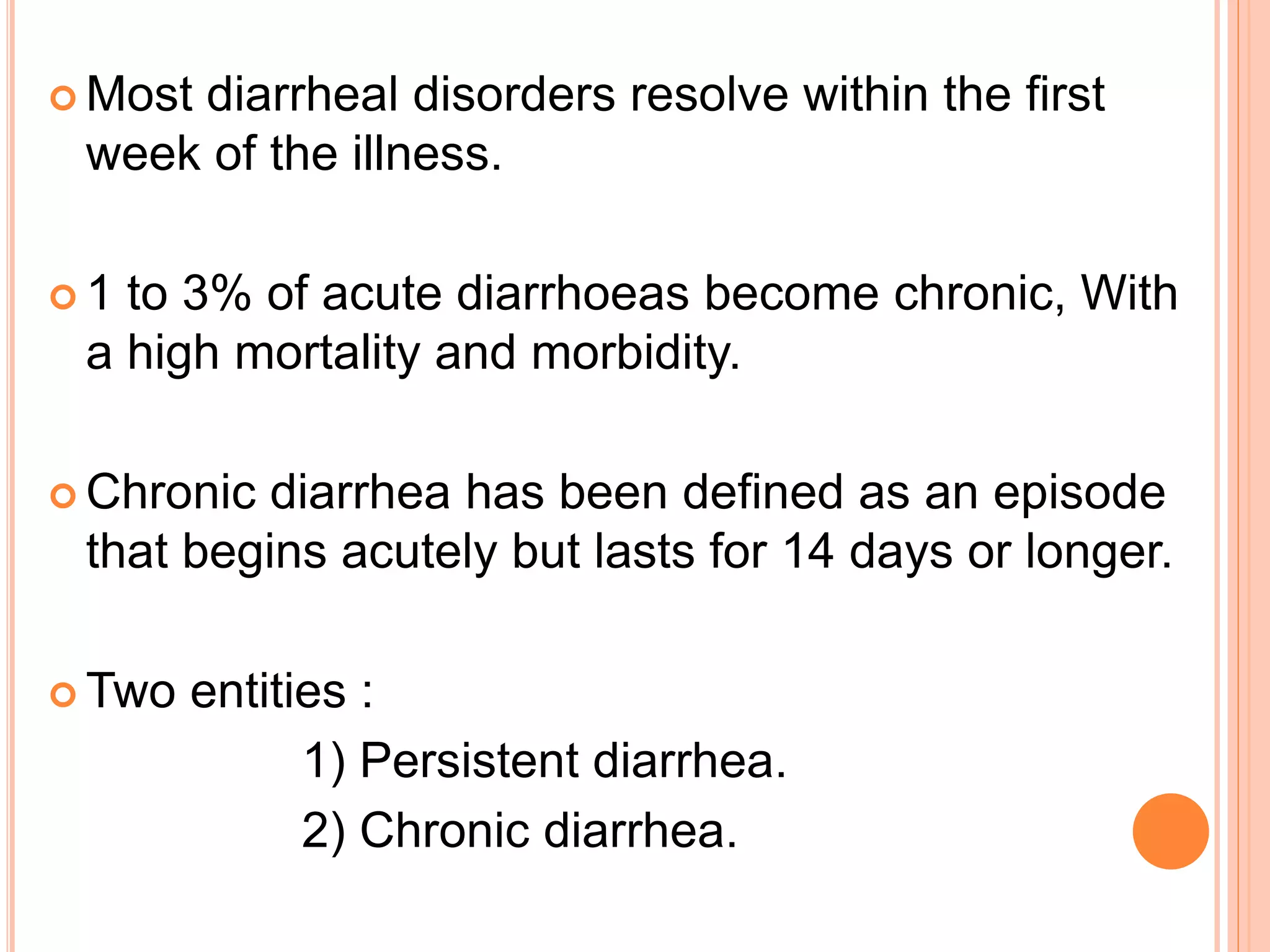 Chronic diarrhea in children | PPTX