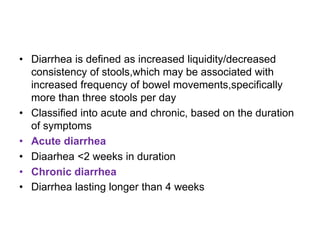 chronic diarrhea causes and evaluation pptx | PPTX