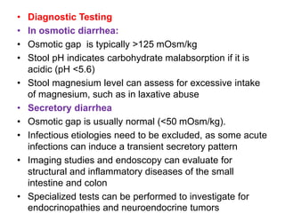 chronic diarrhea causes and evaluation pptx | PPTX