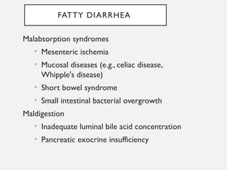 chronic diarrhea-an approach.,etiology,diagnosis and management | PPTX