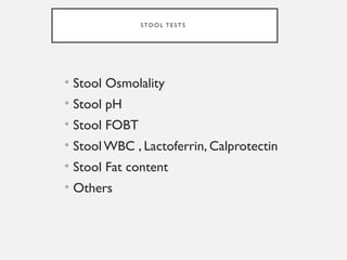 chronic diarrhea-an approach.,etiology,diagnosis and management | PPTX