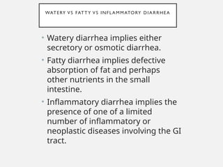 chronic diarrhea-an approach.,etiology,diagnosis and management | PPTX