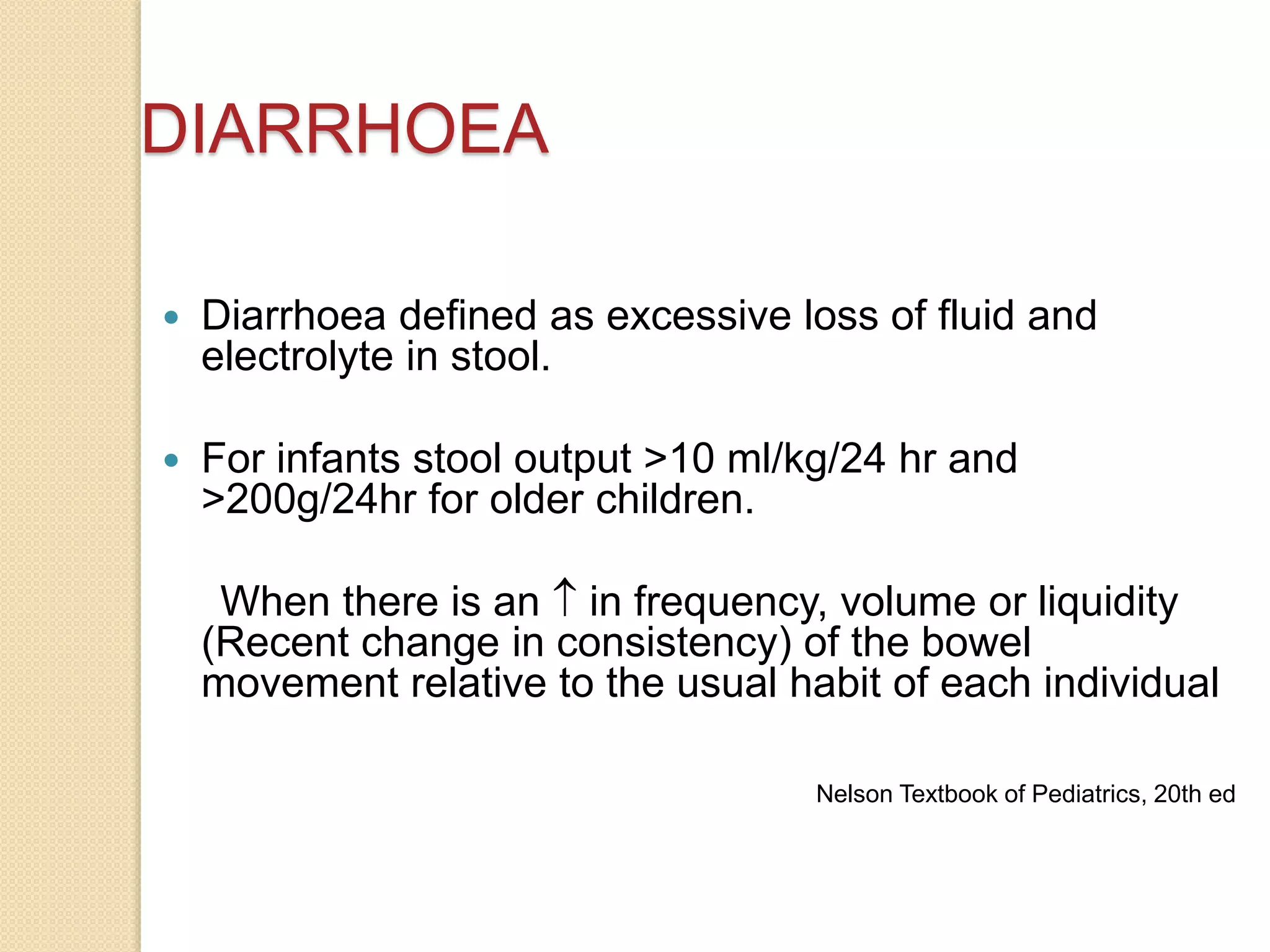 Chronic diarrhoea in children | PPTX
