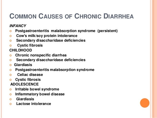 Chronic diarrhoea and management in children