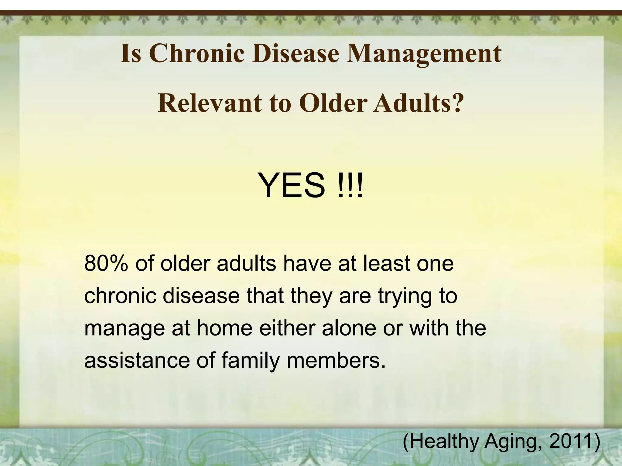 Chronic disease management in the older adult | PPTX