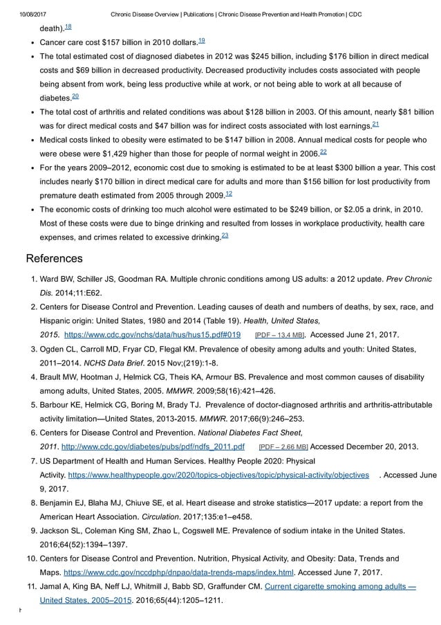 Chronic disease overview publications chronic disease prevention and ...