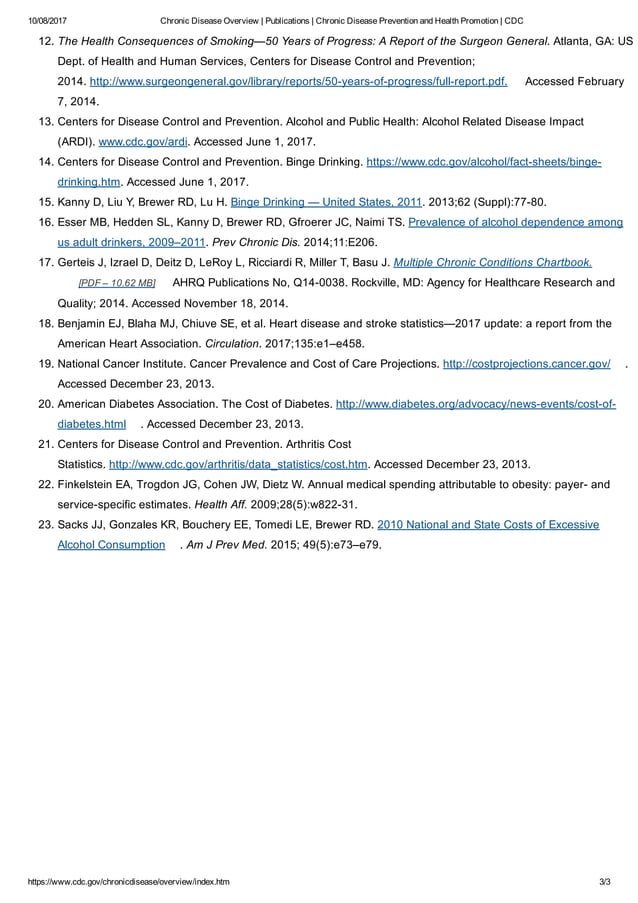 Chronic disease overview publications chronic disease prevention and ...