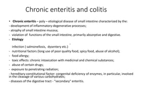 Chronic enteritis and colitis Mohit | PPT