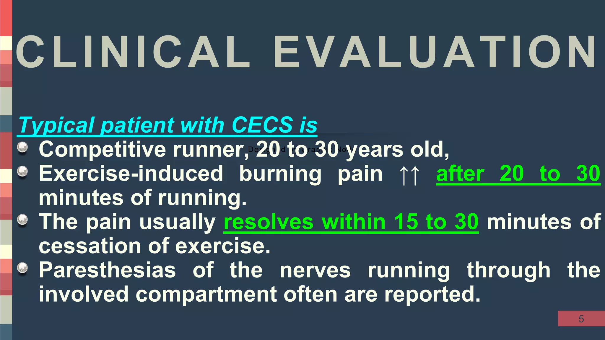 Chronic Exertional Compartment Syndrome | PPTX